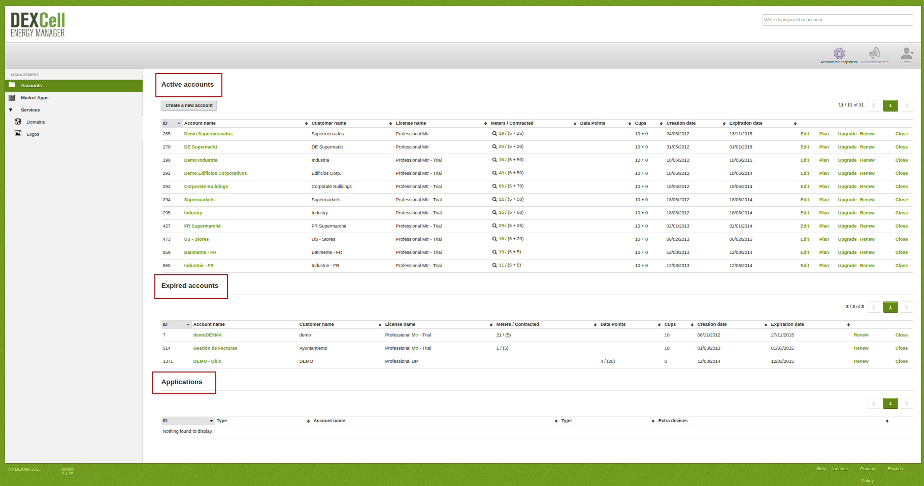 Create, configure and manage an account – DEXMA Help Center