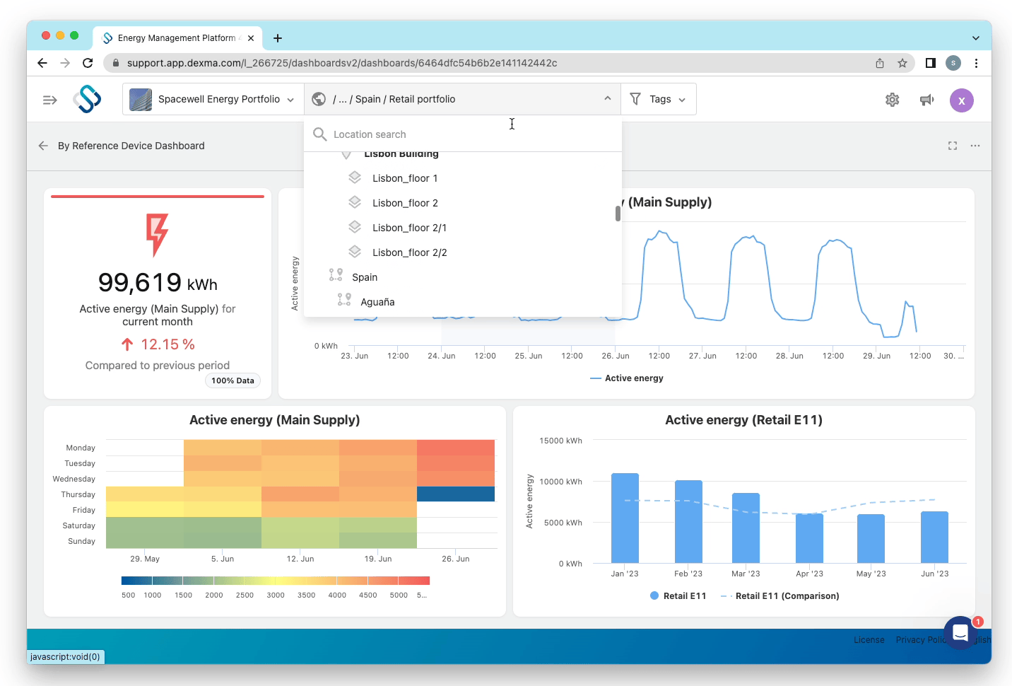 Pinning your Dashboard – Spacewell Energy Help Centre